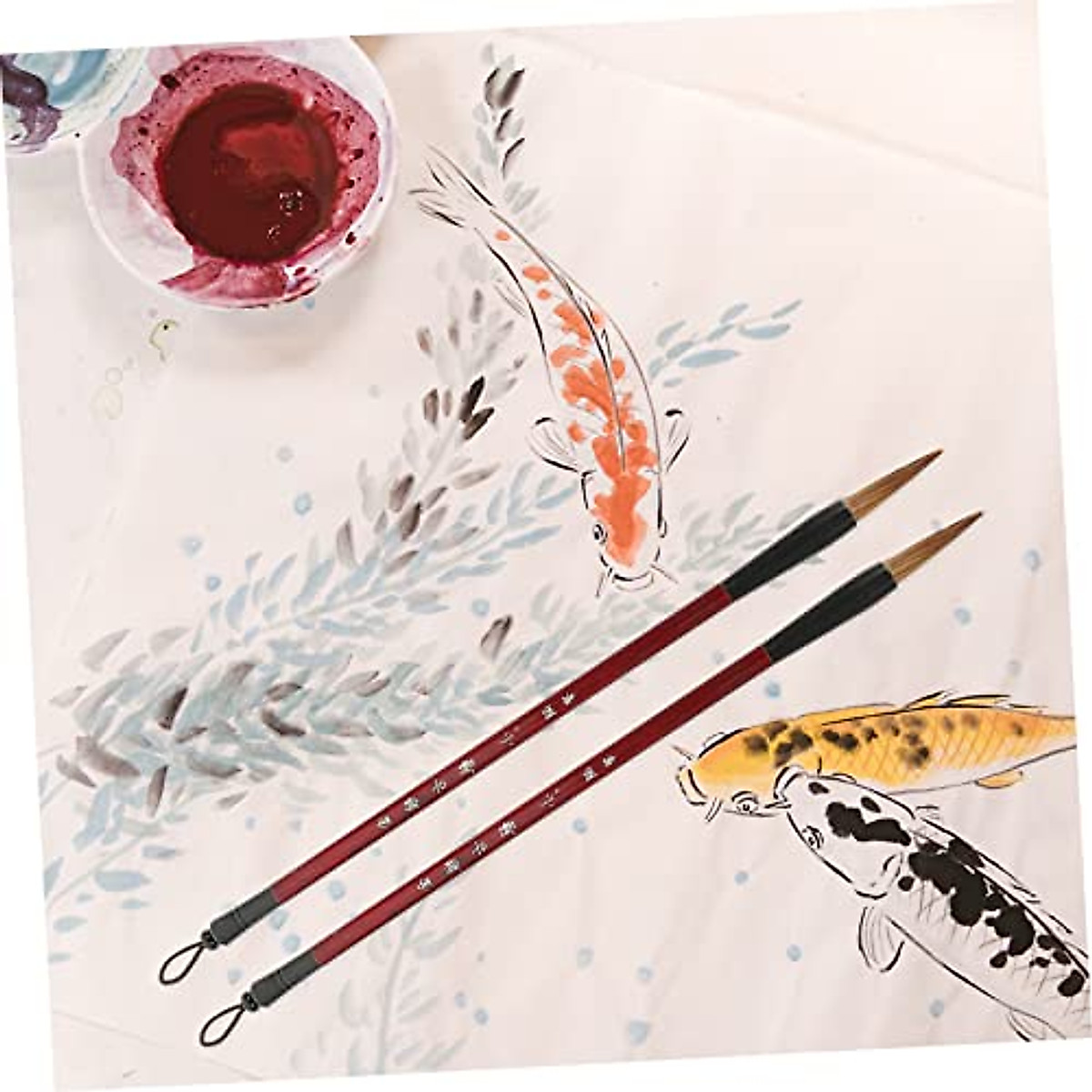 COHEALI 3pcs Langhao Writing Brush Japanese Stationery Set Calligraphy Pen Set Portable Brush Chinese Calligraphy Painting Brushes Wolf Bamboo Brushes Set Calligraphy Ink Wood Wooden Japan