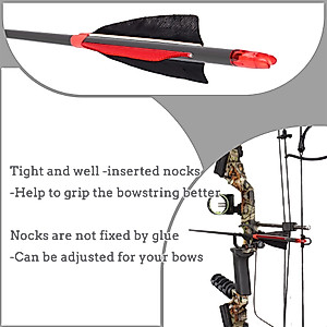 MS Jumpper Archery Carbon Arrows, High Percentage Carbon-Fiber Arrow Spine 400 with 4" Real Feathers 100 Grain Points for Hunting/Targeting Compound/Recurve/Long Bow 6Pack (30inch)