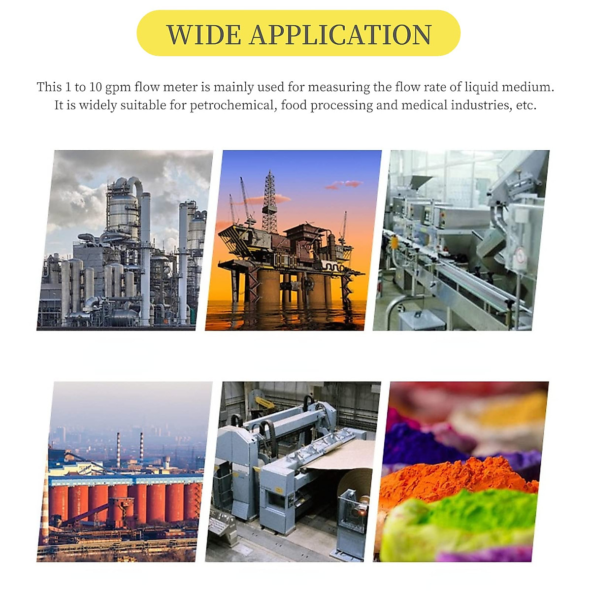 Water Meter, 1-10GPM 0.6MPa Knob Panel Type Liquid Meter, ZG1" Acylic Water Liquid Flowmeter for Measuring Rate of Liquid Medium