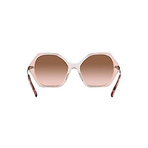 Coach HC8315 Sunglasses, Gradient Transparent Peach/Brown Rose Gradient, 57 mm