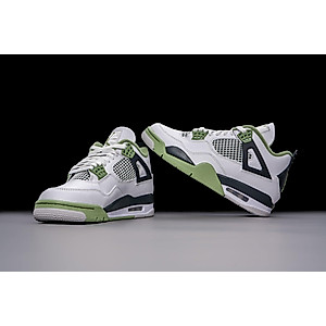 Jordan Air 4 Retro Women's White/Oil Green-Dark Ash AQ9129-103 6