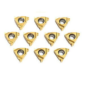 10pcs Carbide Turning Inserts Blades Turning Tool Durable Lathe Inserts A60 Threading Cutter