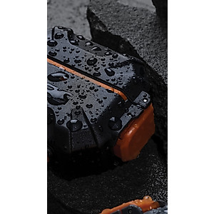 URBAN ARMOR GEAR UAG Designed for AirPod Case Black Orange (3rd Generation, 2021) Durable Protective Soft-Touch Silicone with Detachable Carabiner, Pathfinder