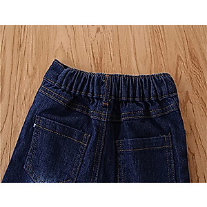 AwarFy Children Jeans Flare Pants Clothes Kids Girls Trousers Baby Toddler Tassel Pants Denim Girls (Dark Blue #8, 6-7 Years)