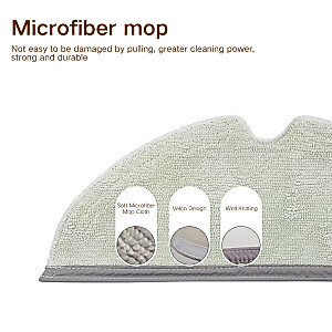 HomeTimes Vaccumm Mop Pads For Roborock Q7+/Q7 Max+/ S6MaxV/S6Pure/S5Max/S6/S5/E35/E25 Replacement Pad Cloth Set Expert Reusable Robot Cloth …