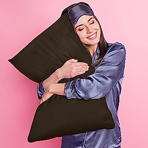 Utopia Bedding Waterproof Pillow Protectors Zippered (2 Pack, Brown) Queen Size, Zippered Pillowcases, Bed Bug Proof Pillow Encasement Covers 20 x 28 Inches