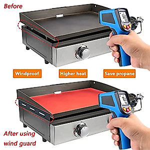 ClimbFun Wind Guard for Blackstone Griddle 22 Inch, Wind Screen, Flat Top Grill Accessories, Compatible with Rear Grease Cup, Hood and Side Shelf, Blackstone Griddle Accessories