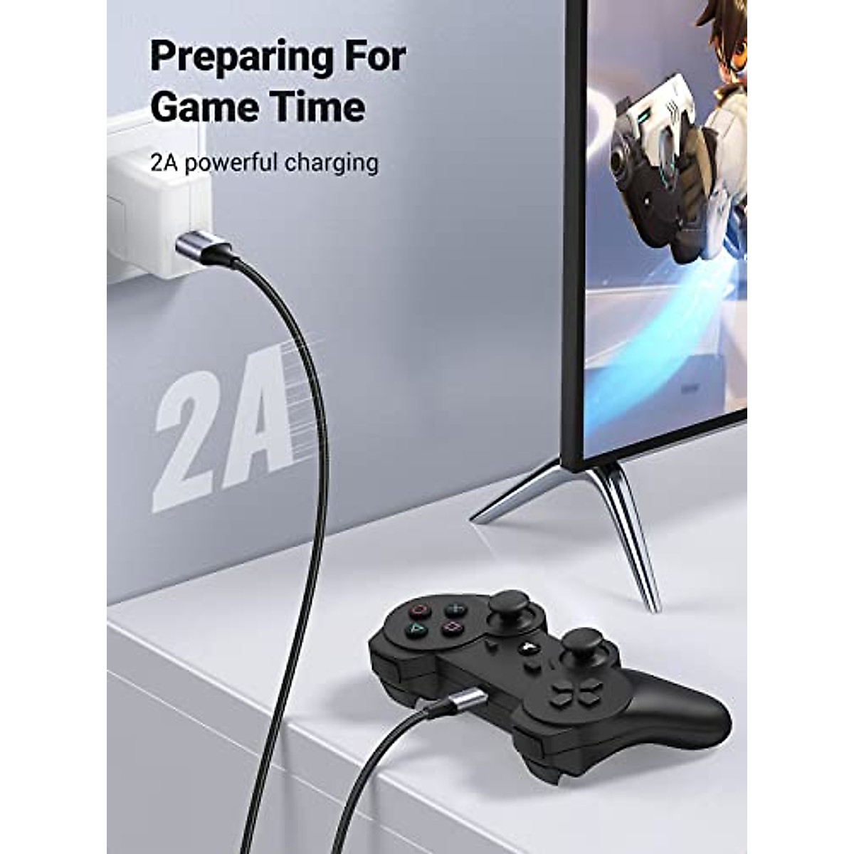 UGREEN Mini USB Cable [3ft, 2-Pack] USB Mini B 2.0 Cable Nylon Braided Charging Cord Compatible with Garmin Nuvi GPS,SatNav,Dash Cam,Blue Yeti,Digital Camera,PS3 Controller,Hard Drive,MP3 Player,GoPro