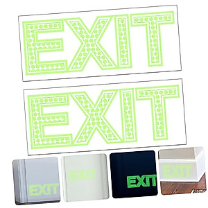 Homoyoyo 1set Export Sticker Signs Stickers Way Indicator Sticker Emergency Exit Sign Floor Guide Sticker Exit Decals Glowing Sticker Ire Exit Signage Adhesive Exit Sticker The Pet 2sheets