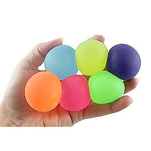 Set of 6 Smaller 1.5" Sugar Balls - Thick Glue/Gel Stretch Ball - Ultra Squishy and Moldable Slow Rise Relaxing Sensory Fidget Stress Toy