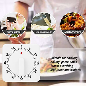 Portable 60 Minutes Count Down Mechanical Timer Baking Kitchen Cooking Tool Food Preparation Home Kitchen Helper