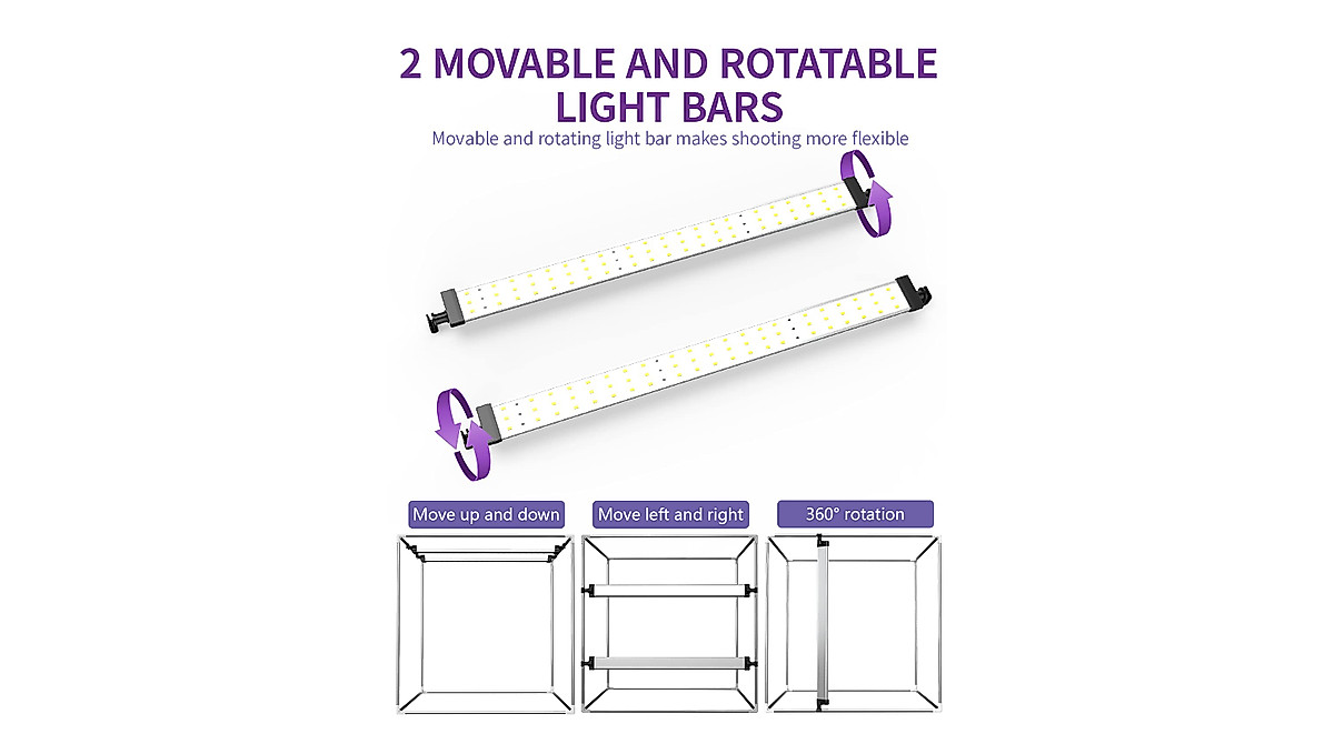 SAMTIAN LED Photo Light Box - 32x32 Studio Kit
