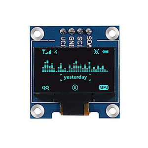 ALMOCN 0.96" OLED Module I2C IIC Serial 12864 128X64 OLED Display Module with SSD 1306 Driver(1PC,Blue)
