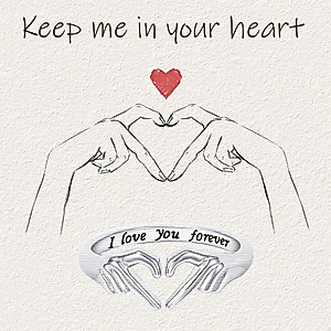 925SterlingSilver Heart Claddagh Rings for Women Adjustable White18KRose Gold Plated Irish Claddagh Ring Friendship Promise Love Heart Jewelry Rings Christmas Gifts for Women Friends Teen