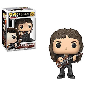 POP Queen - John Deacon Funko Pop Vinyl Figure (Bundled with Compatible Pop Box Protector Case), Multicolored, 3.75 inches