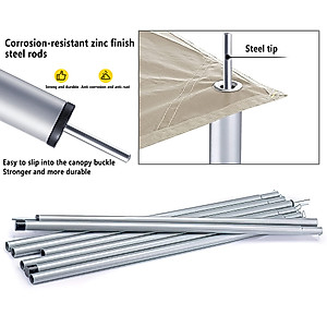 Poles Included Tailgate Shade Awning Tent for Car Camping Road Trip Essentials Small to Midsize SUV Waterproof 3000MM UPF 50+Grey (Large)