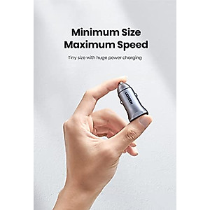 UGREEN USB C Car Charger, PD 20W & QC18W Fast Car Charger Adapter, Dual Port Mini USB Car Charger Compatible with iPhone 14/13/12/11/X/8, iPad, Galaxy S23/S22/S21/S20/Note 20, Google Pixel, LG