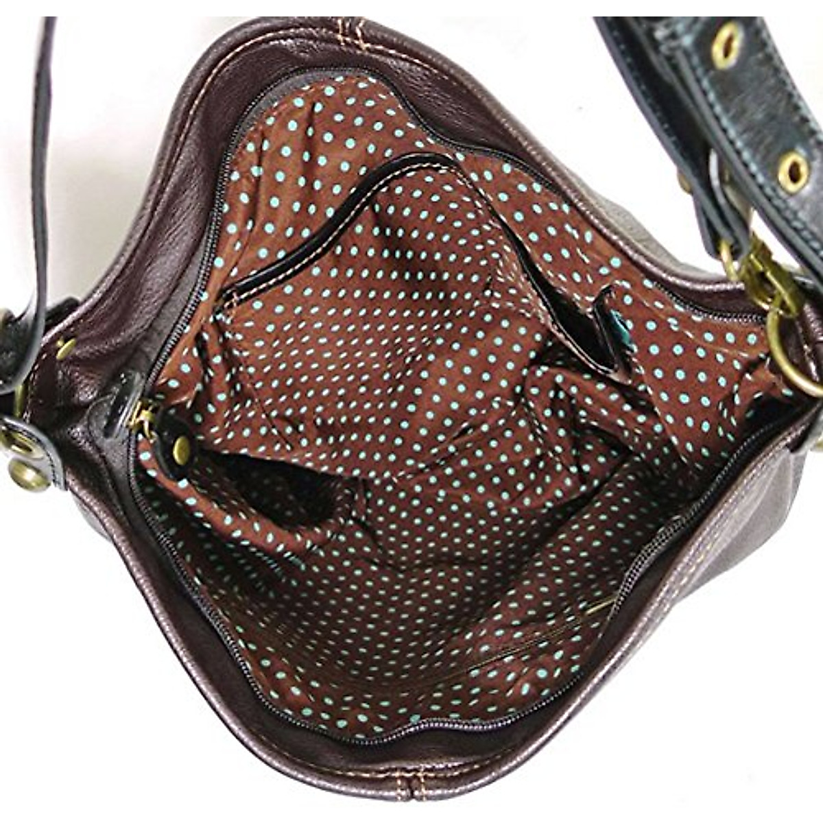 Chala Purse Handbag Hobo Cross Body Convertible Chocolate Guitar Bag