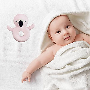 Doindute Baby Flamingo Soft Rattle Toy, Flamingo Plush Infant Shaker Rattle Easy-Grasp Stuffed Animal Toy, Gifts for Newborns Babies Toddlers Boys Girls, Pink, 5 Inches