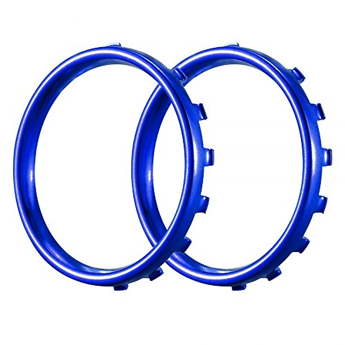 eXtremeRate Matte Chrome Blue Accent Rings Accessories for Xbox One Elite, Elite Series 2 Controller, Replacement Parts Profile Switch Buttons for Xbox One Elite Controller - Pack of 2