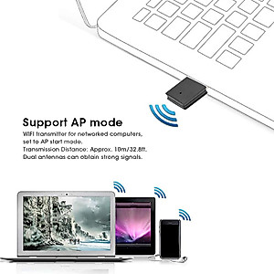 CHICIRIS 【𝐄𝐚𝐬𝐭𝐞𝐫 𝐏𝐫𝐨𝐦𝐨𝐭𝐢𝐨𝐧】 RTL8821CU WiFi Network Card, 2 in 1 WiFi Dongle, Smartphones for Windows7/8/8.1/10/Xp