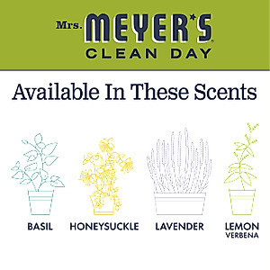 MRS. MEYER'S CLEAN DAY Soy Aromatherapy Candle, 35 Hour Burn Time, Made with Soy Wax and Essential Oils, Lemon Verbena, 7.2 oz
