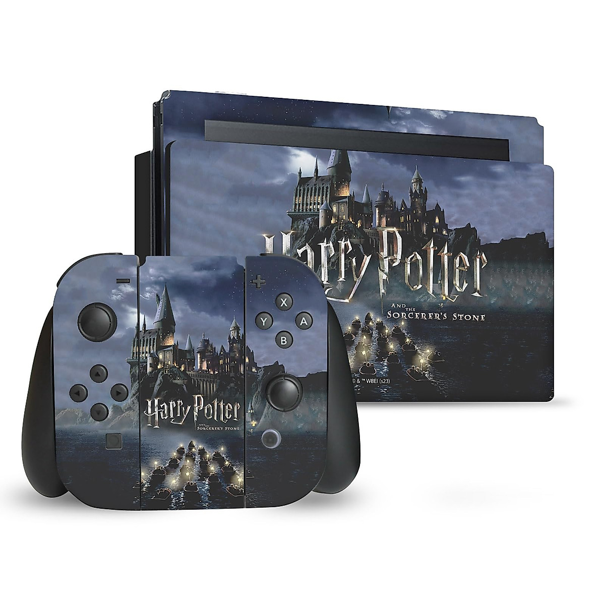 Head Case Designs Officially Licensed Harry Potter Castle Graphics Vinyl Sticker Gaming Skin Decal Cover Compatible With Nintendo Switch Console & Dock & Joy-Con Controller Bundle