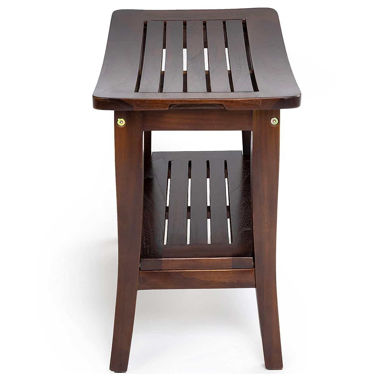 ALATEAK Waterproof Shower Bath Spa Bench Stool with Shelf Storage