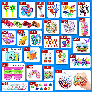 200 pcs Party Favors for Kids, Fidget Toys Pack, Stocking Stuffers, Easter Basket Stuffers, Birthday Gift Toys, Prize Box Toys, Treasure Box Birthday Party, Goodie Bag Stuffers, Carnival Prizes, Pinata Filler Stuffers Toys for Classroom, Assortment Party