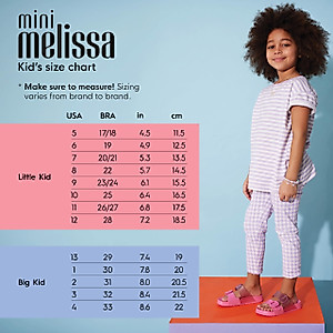 mini melissa Sweet Love Cap Toe Ballet Flats for Toddlers & Girls - Kids Jelly Shoe with Cute Bow and Toe Accent, Kids Shoes, Transparent Rose/Black, 13