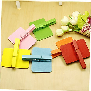 Veemoon 18pcs Message Board with Clips Wood Tags Mini Blackboard Signs Message Board Tag Sign Table Place Card Clip Chalkboard Food Signs Wedding Table Numbers Photo Dining Table