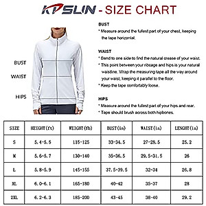 Women's UPF 50+ UV Sun Protection Clothing Long Sleeve Athletic Hiking Shirts Lightweight SPF Zip Up Outdoor Jacket (White,M)