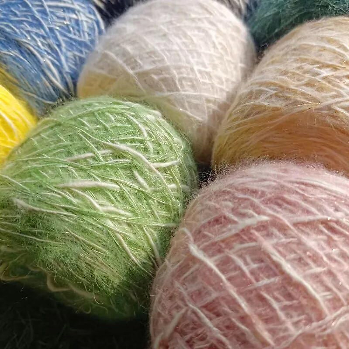 50G/Balls Mohair Cotton Blended Yarn Bright Silk Roving Thread Luxurious Colored DIY Woven Material Comfortable (Color : Color 3)