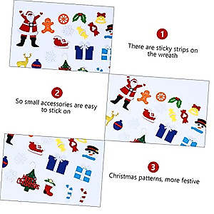 Cabilock 1 Felt Garland Christmas Porch Sign Christmas Door Wreath DIY Christmas Wall Decor Felt Christmas Tree for Kids Nativity Ornaments for Kids DIY Felt Child self Made Hanging Ring