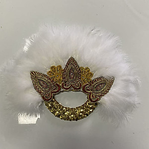 African Feather Fan African Custom Wedding Feather Hand Fan for Wedding Bride Hand Held Photo Props Art Craft Wedding Party Decoration Party Favors-Feather Fan for Bride