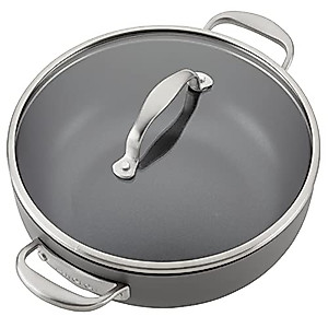 Anolon Allure Hard Anodized Nonstick Cookware Pots and Pans Set, 12 Piece, Dark Gray