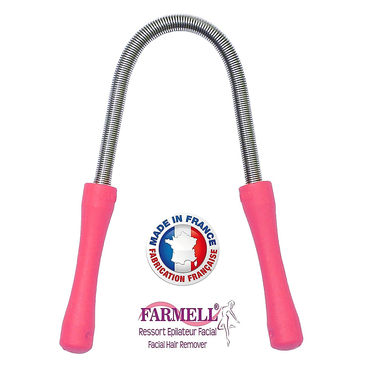 FARMELL ® Facial Hair Removal for Women, Face Hair Remover Spring, Flawless Epilator for Upper Lip Chin Cheeks Mustache Eyebrow, Facial Tweezers Tool for Peach Fuzz Hair Removal Device Made in France