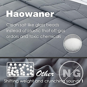 Haowaner Reversible Weighted Blanket Cool Cotton Top+Soft Minky Bottom,5lbs Plush Weighted Blankets,Premium Cozy Fleece Weight Comforter with Fuzzy,Twin/Full size(36"x48") for Kids,Childs,Toddler,Grey