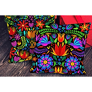 Nepnuser Mexican Throw Pillow Covers 18x18 Set of 4 Cinco De Mayo Decoration Day of The Dead Mexico Fiesta Pillow Cases for Bed Couch Sofa Home Decor