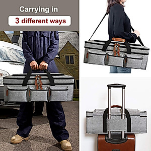 Damocles Cutting Machine Carrying Bag Portable 3-Layer Shock Absorbent Cutting Machine Tote Bag Compatible with Cricut Explore Air 2 & Cricut Maker (Grey)