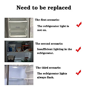 Bydorunce W10515057 W10515058 Refrigerator LED Light Driver Replacement for Refrigerator Freezer LED Light Part No Plastic Cover (2pcs W10515057 Side Light + 1pcs W10515058 Main Light)