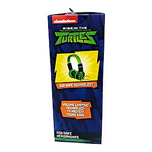 Teenage Mutant Ninja Turtles Kids Safe Over The Ear Headphones HP2-03265| Kids Headphones, Volume Limiter for Developing Ears, 3.5MM Stereo Jack, Recommended for Ages 3-9, by Sakar