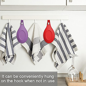 3 Pack Silicone Spoon Rest for Stove Top, Heat Resistant Kitchen Utensil Rest, Sturdy Silicone Spoon Holder for Kitchen Utensils Spatula,Tongs,Ladles(multi)