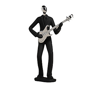 CALIDAKA Musical Instrument Player Figurine,Musical Modern Sculpture Collectible Abstract Statue,Musician Guitar Player Statue,Instrument Player Sculpture Bedroom Living Room Home Decor