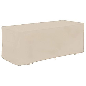 Garden Deck Box Cover 210D Oxford Fabric Cover Waterproof UV Proof Storage Box Protective Cover Outdoor Furniture Cover 123x62x55cm(Beige)