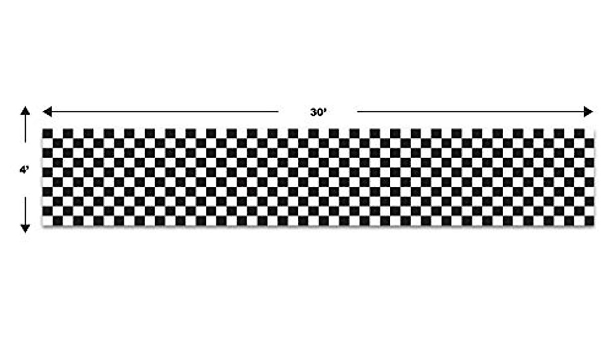 Beistle Black & White Checkered Photo Backdrop – Large Event Decor