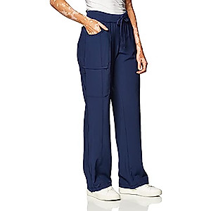 Cherokee Infinity Women Scrubs Pant Low Rise Straight Leg Drawstring 1123A, XL, Navy
