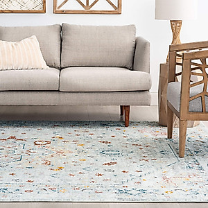 8x10 Area Rug | Traditional Large Area Rugs for Living Room, Dining Room, Bedroom, Entryway or Kitchen | Alfombras para Salas | Cream, 7'10'' x 10'3''