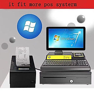 80mm Receipt Thermal Printer Auto Cutting Paper Bluetooth Wireless 3 inch Bill QR Code Barcode USB Bluetooth iOS Android (USB+Bluetooth Port)