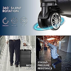 SAS Travel Noon East Luggage Sets, Set of 3 pieces of Suitcases With Wheels, Traveling Essentials, Spinner Wheels, Lock, Hard Case, With Carry On Luggage and Large Suitcase Included, Travel Must Haves